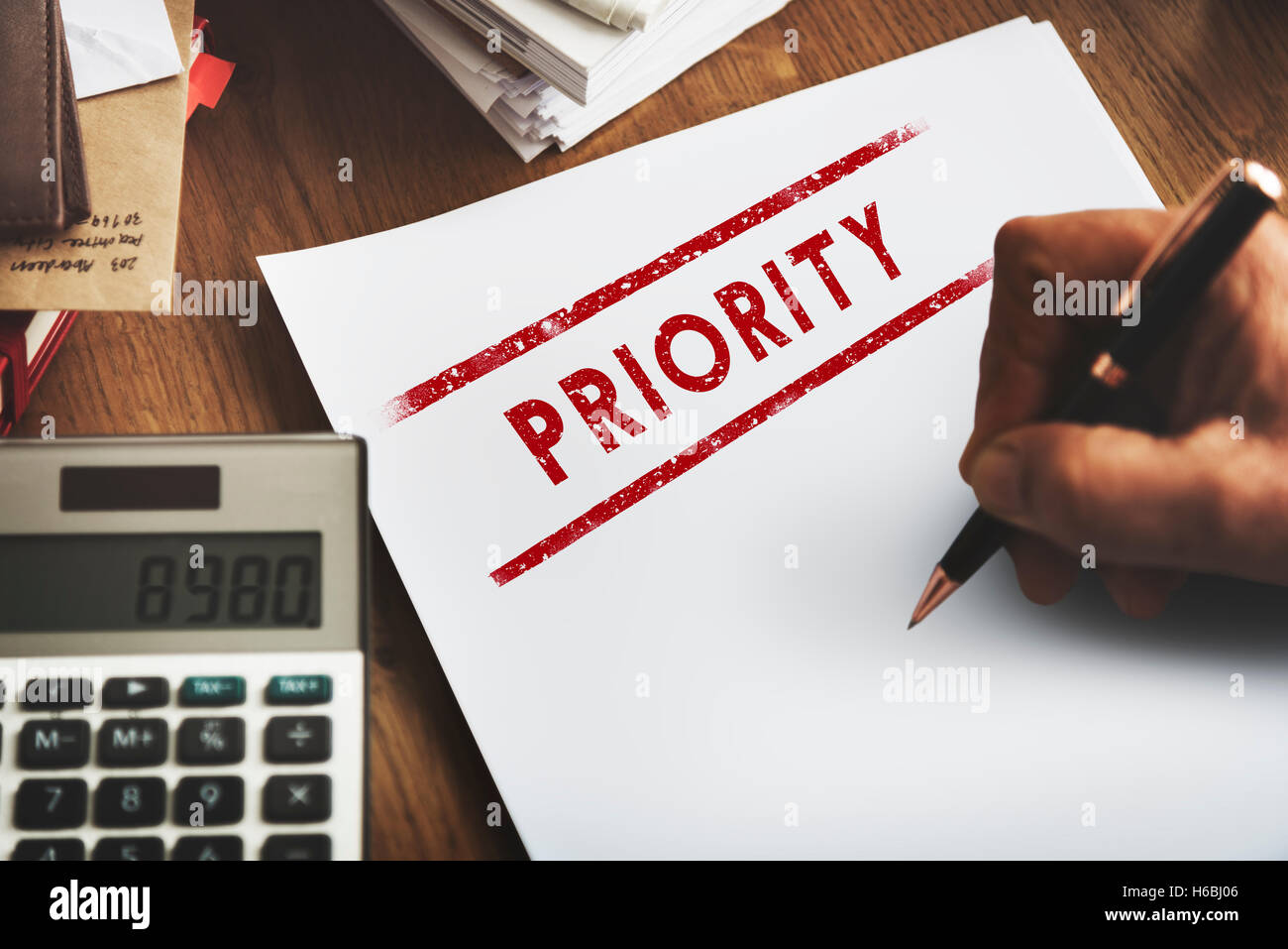 Priority Importance Tasks Urgency Effectivity Focus Concept Stock Photo ...