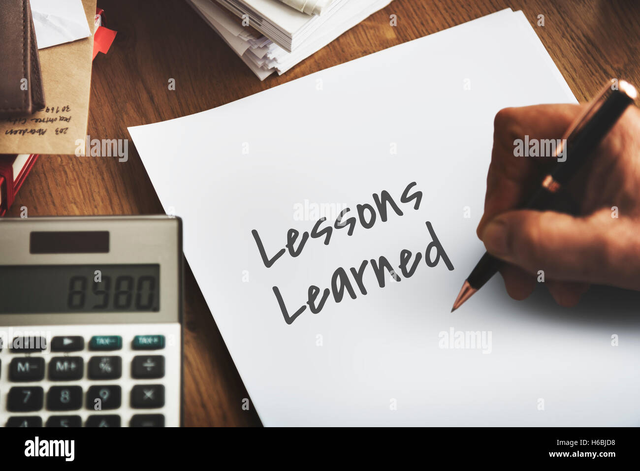 Lesson Learned Mistakes Motivation Concept Stock Photo - Alamy