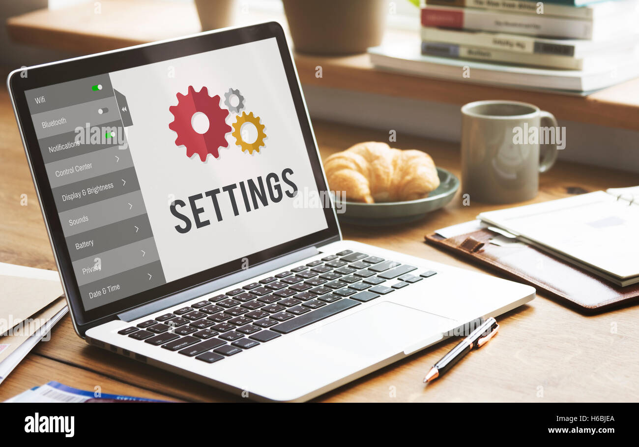 Settings Configuration Setup Tools Concept Stock Photo - Alamy