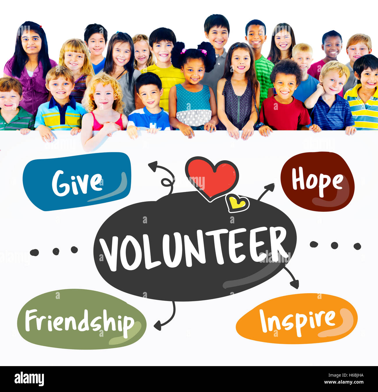 Donations Charity Volunteer Words Concept Stock Photo - Alamy