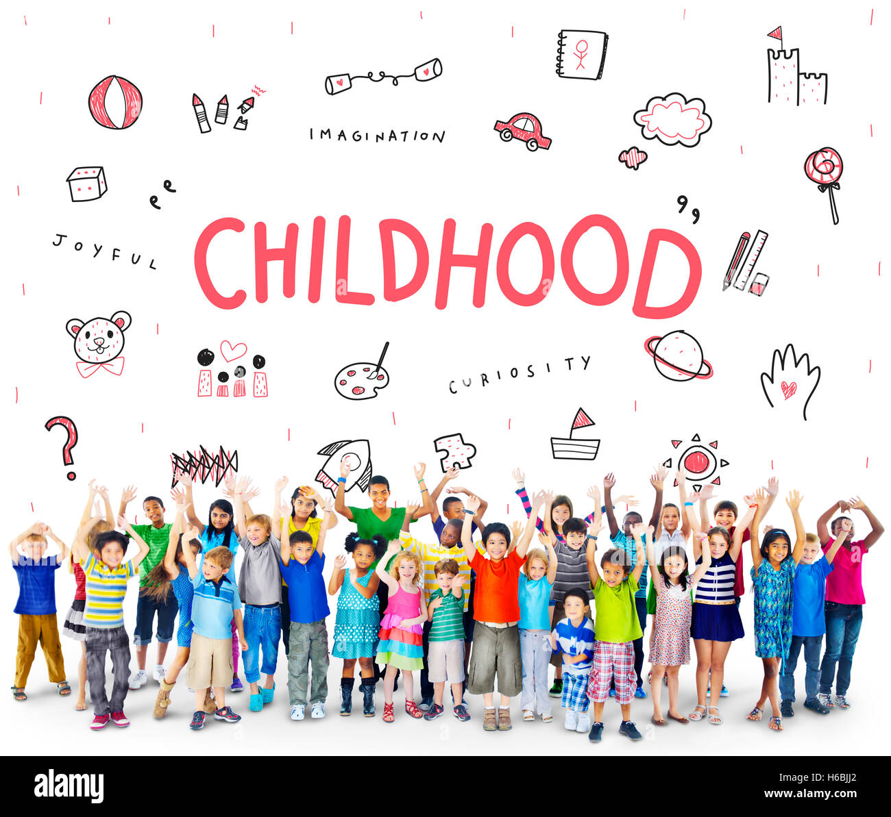 Imagine Kids Freedom Education Icon Conept Stock Photo - Alamy