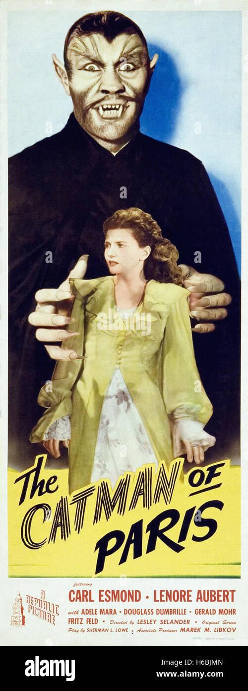 The Catman of Paris - Movie Poster Stock Photo - Alamy