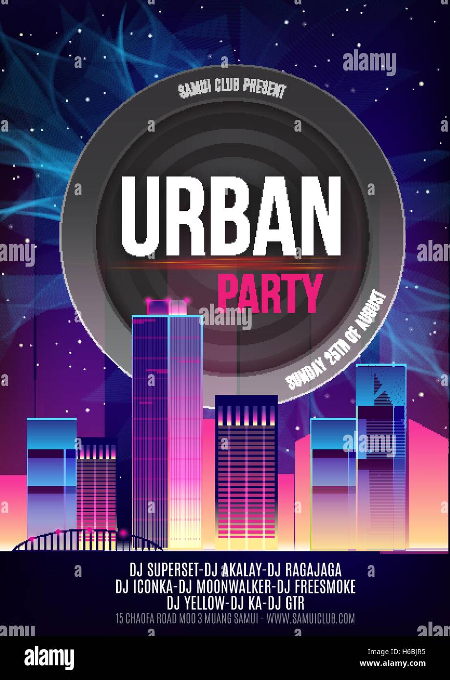 Party Poster Background Psd