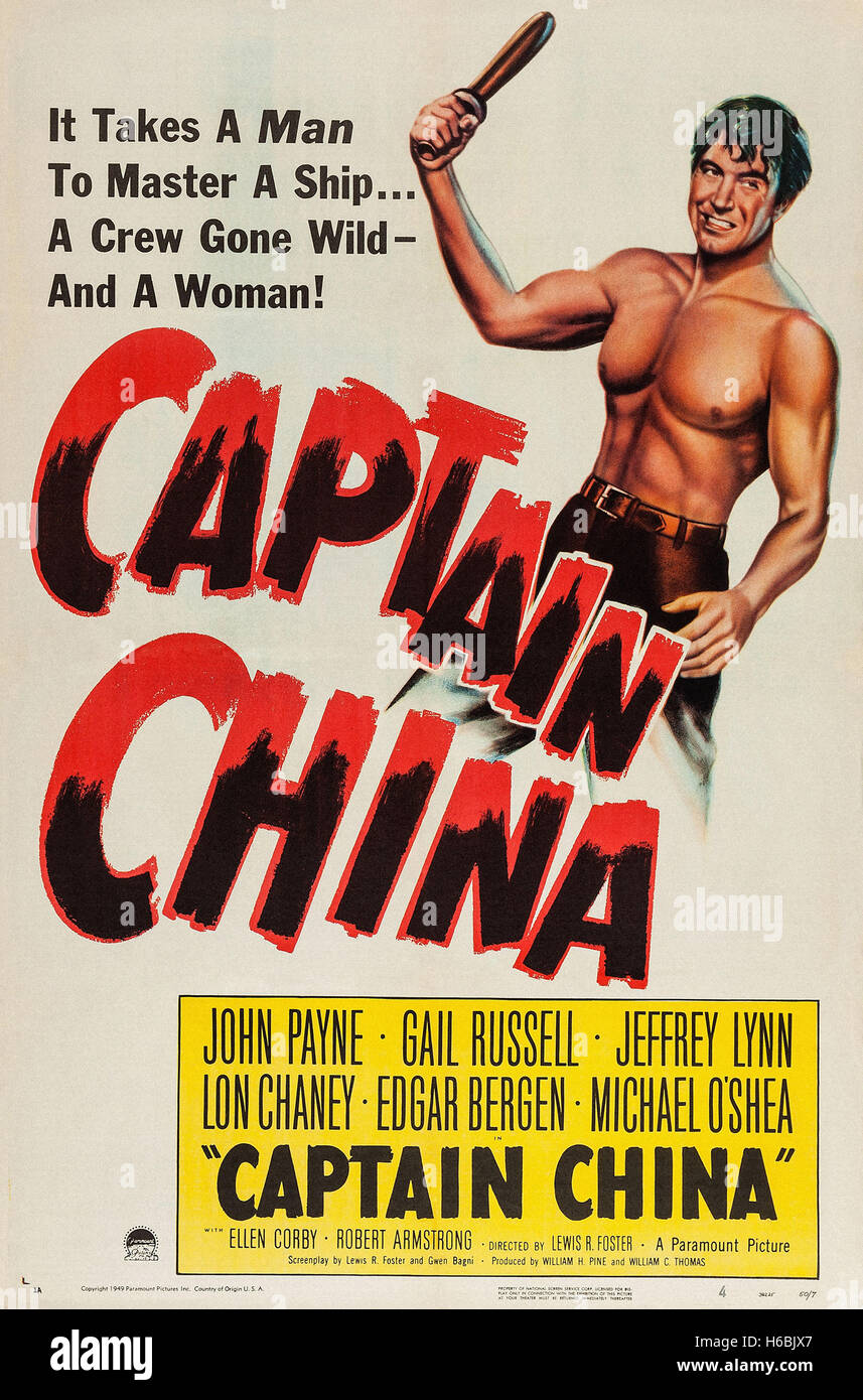 Captain China - Movie Poster Stock Photo - Alamy