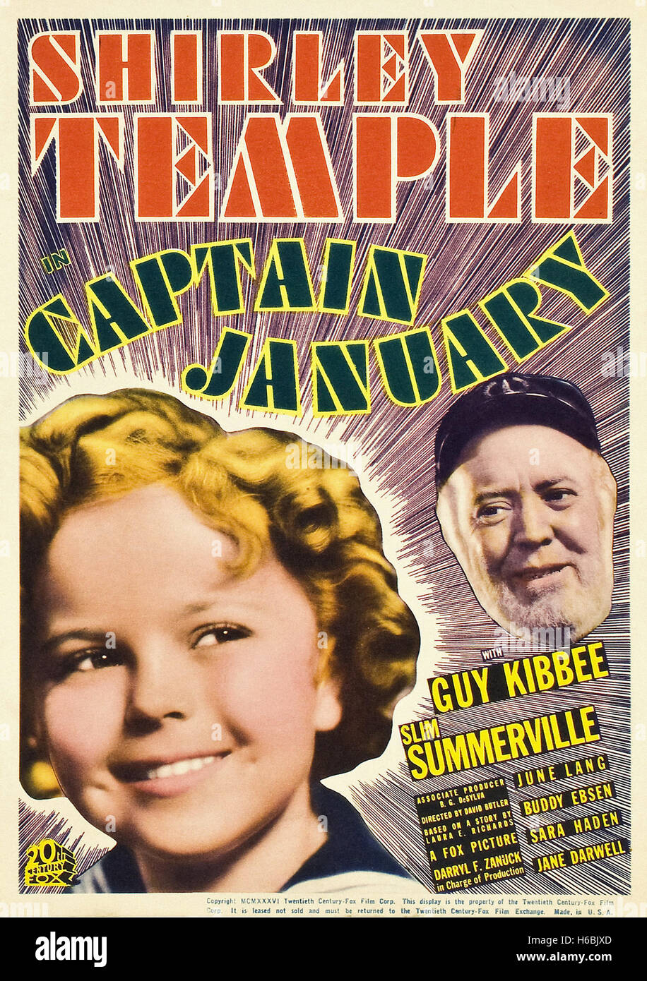 Captain January (1936) - Movie Poster Stock Photo - Alamy