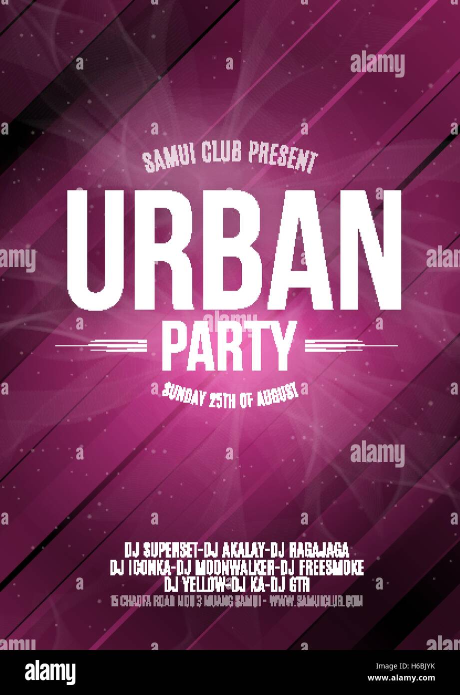 Urban Dance Party Poster Background Template - Vector Illustration ...