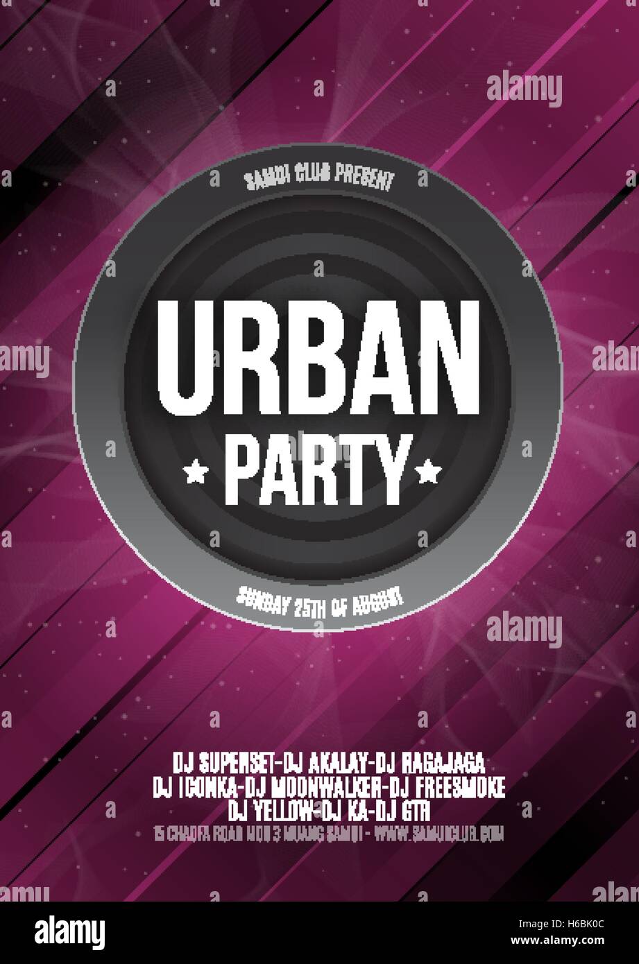 Urban Dance Party Poster Background Template - Vector Illustration ...