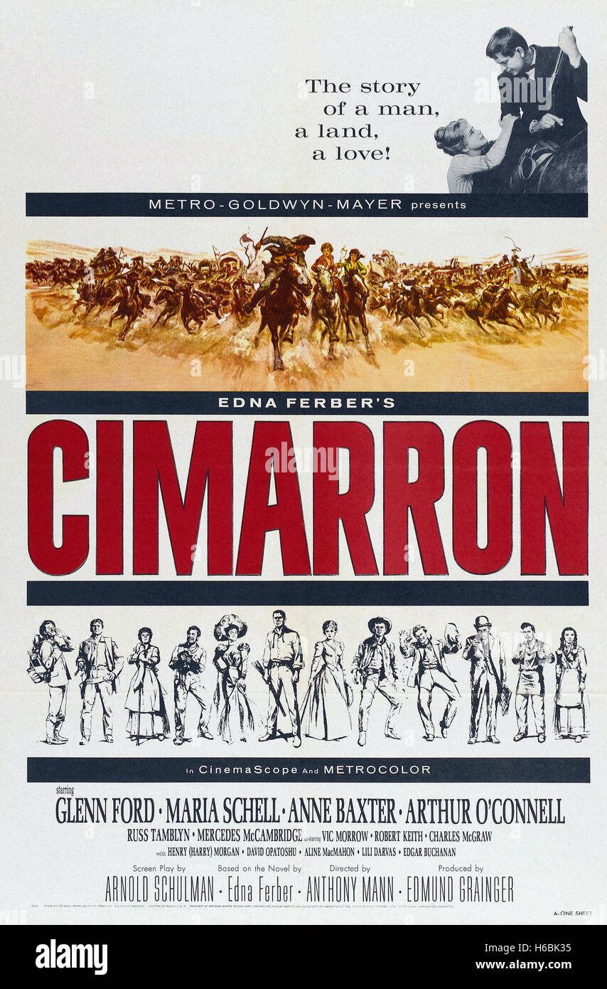 Cimarron (1960) - Movie Poster Stock Photo - Alamy