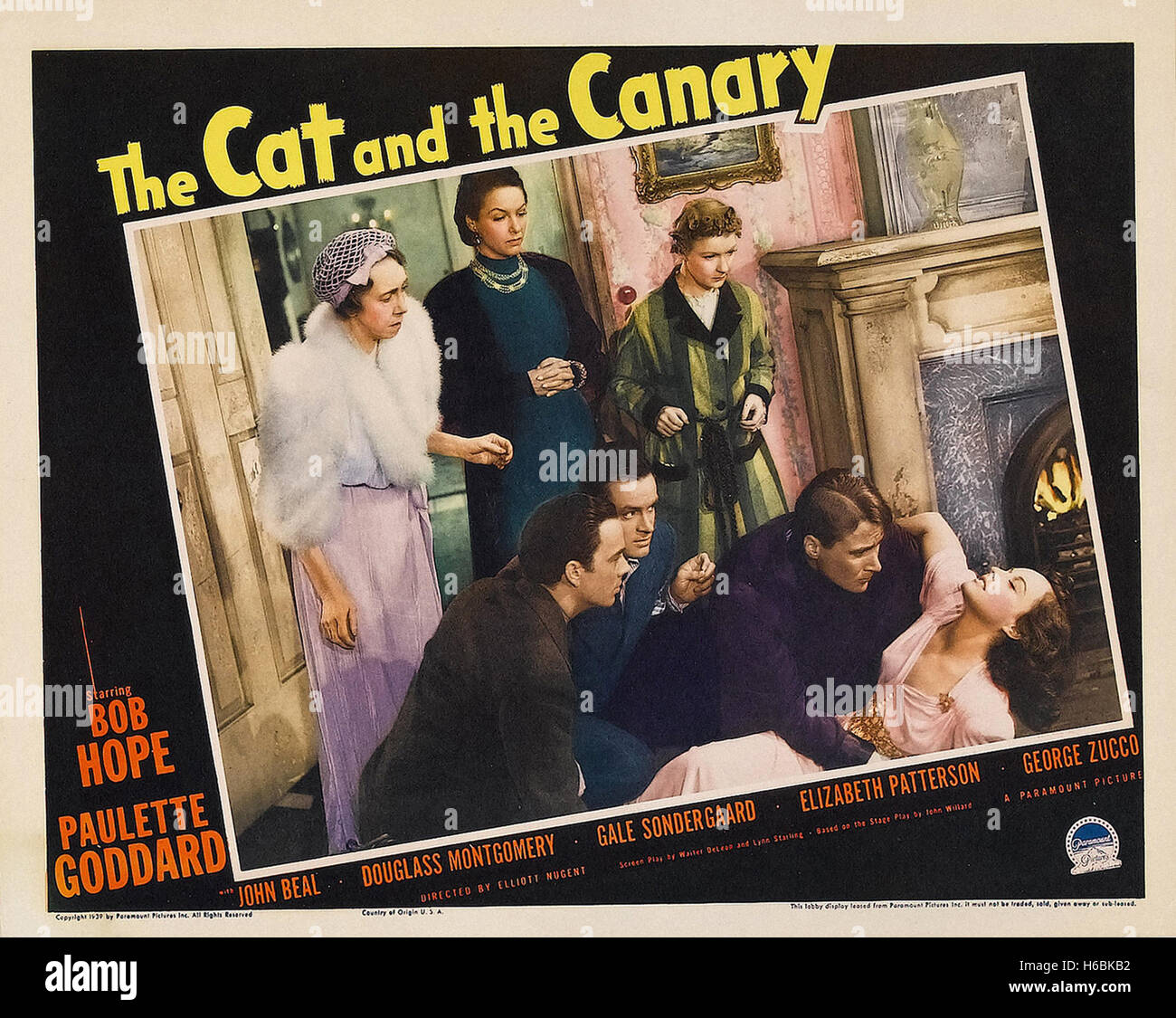 The Cat and the Canary (1939) - Movie Poster Stock Photo - Alamy