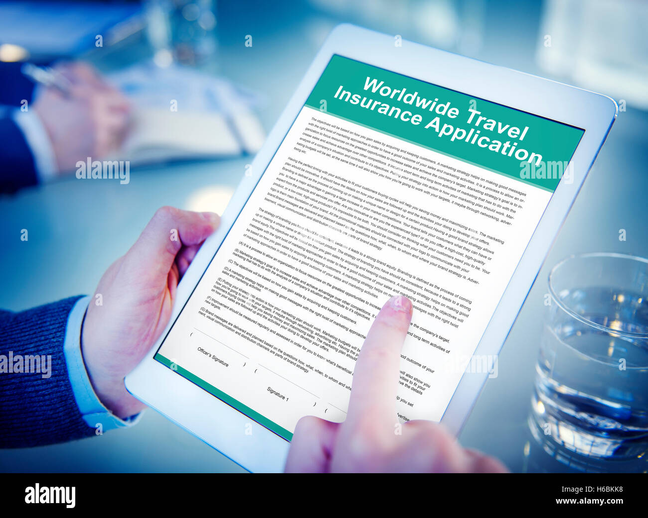 Worldwide Travel Insurance Application Form Concept Stock Photo - Alamy