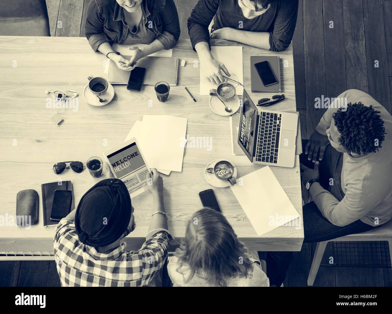 Brainstorming Connection Colleagues Team Concept Stock Photo - Alamy