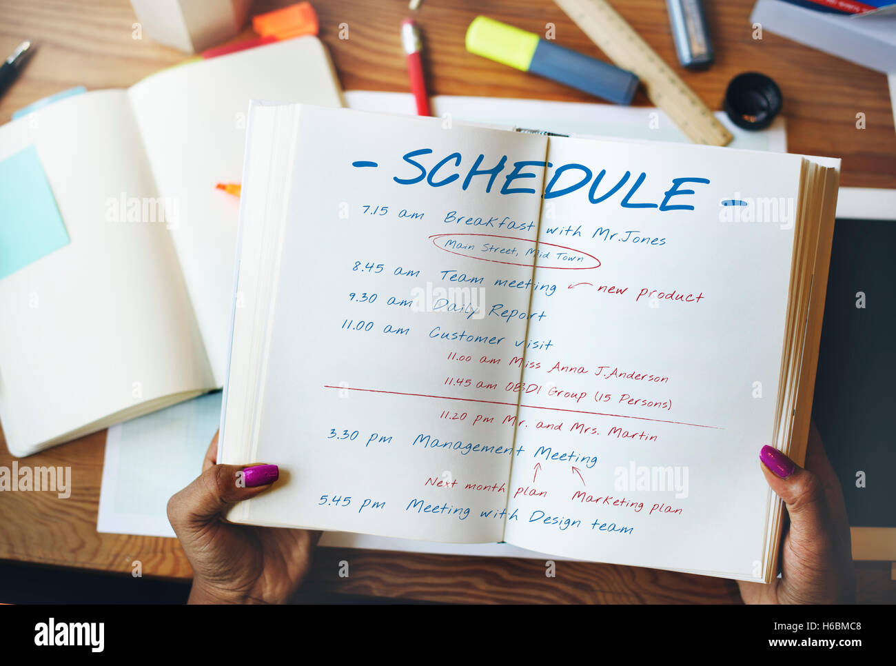 Schedule Planning Time Activity Concept Stock Photo - Alamy