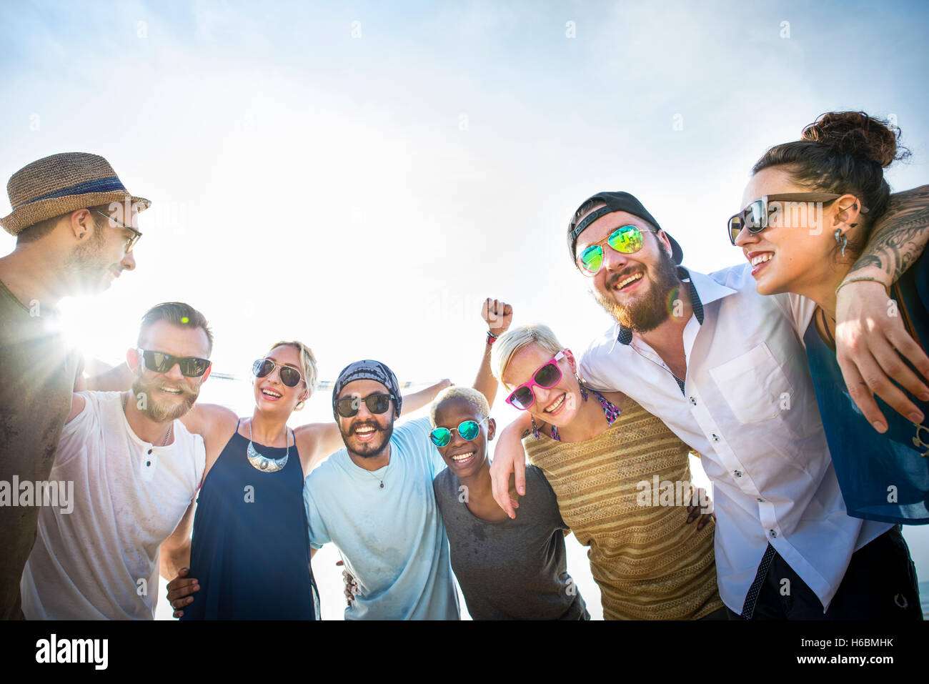 Group Of People Hugging Concept Stock Photo - Alamy