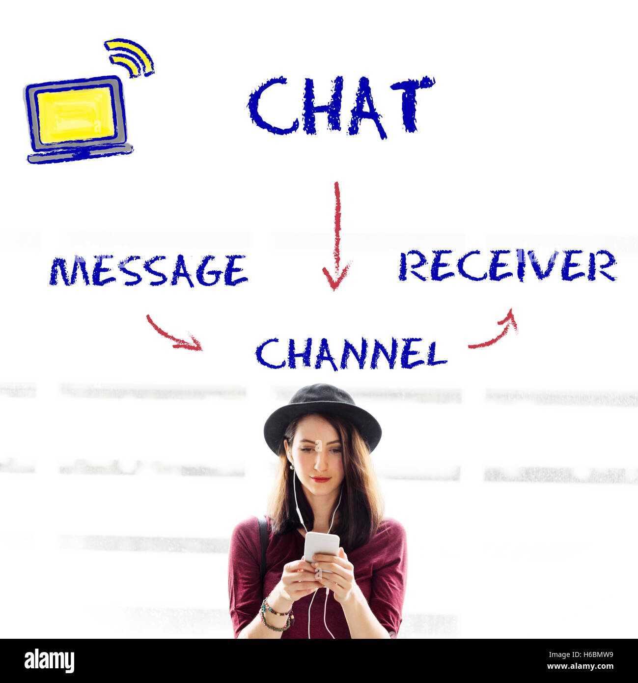 Blog Chat Communication Connection Graphic Concept Stock Photo - Alamy