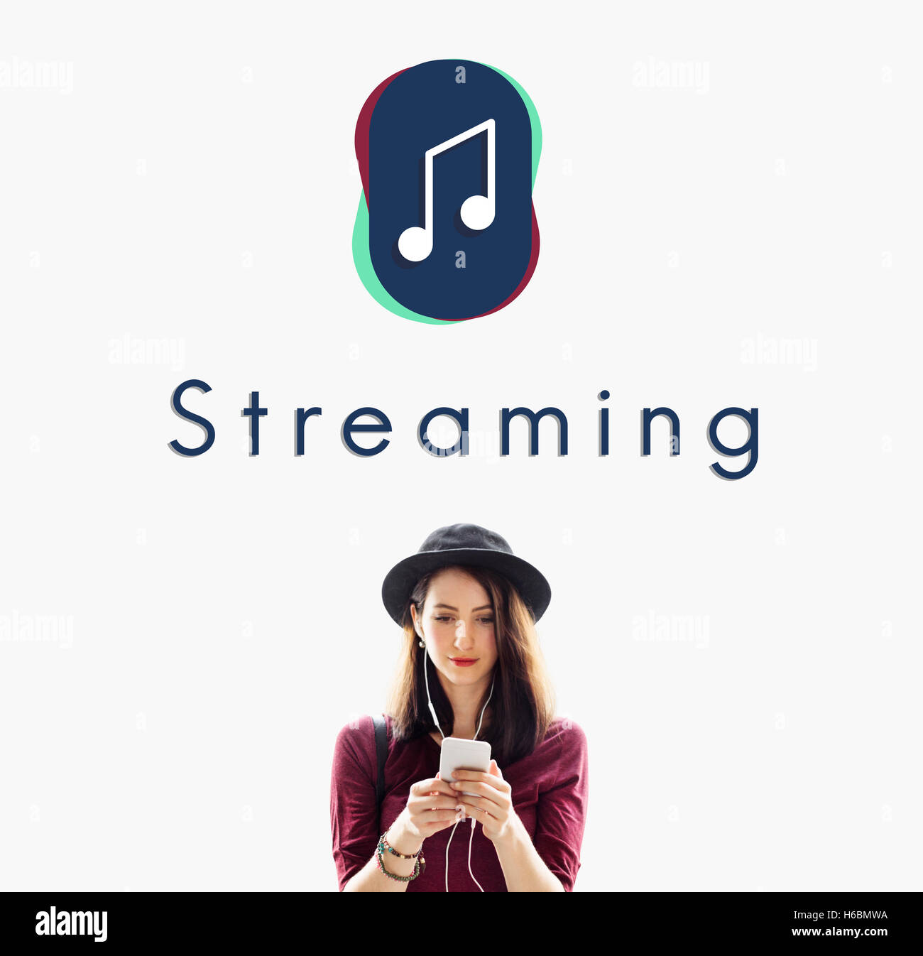 Music Note Entertainment Audio Graphic Concept Stock Photo - Alamy