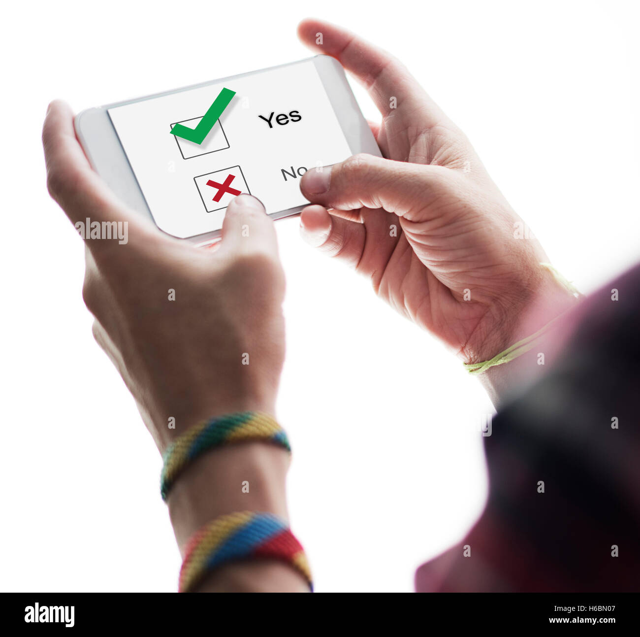 Choices Tick Yes No Choose Mark Decision Graphic Concept Stock Photo ...