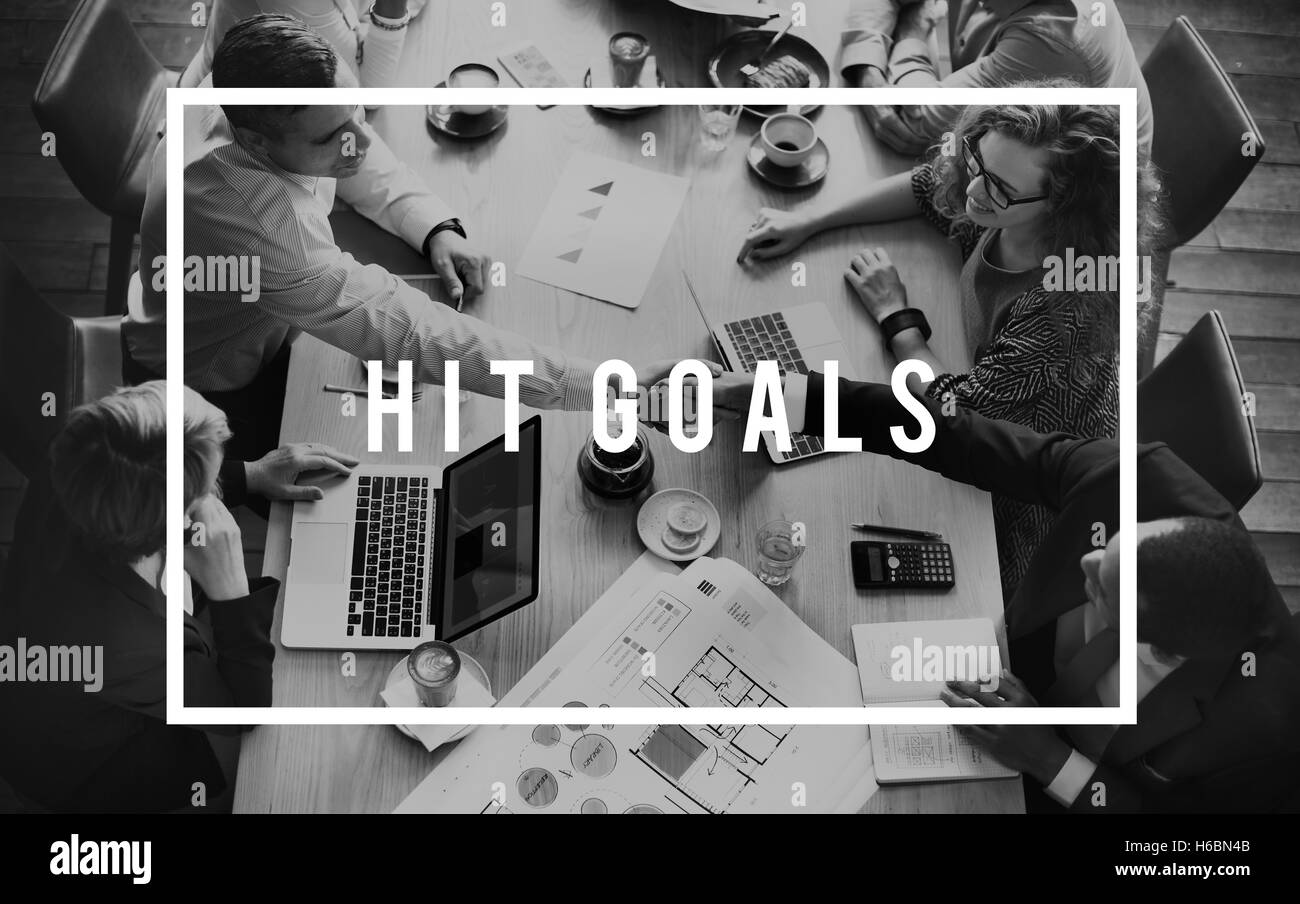 Hit Goals Success Target Achievement Accomplishment Concept Stock Photo ...