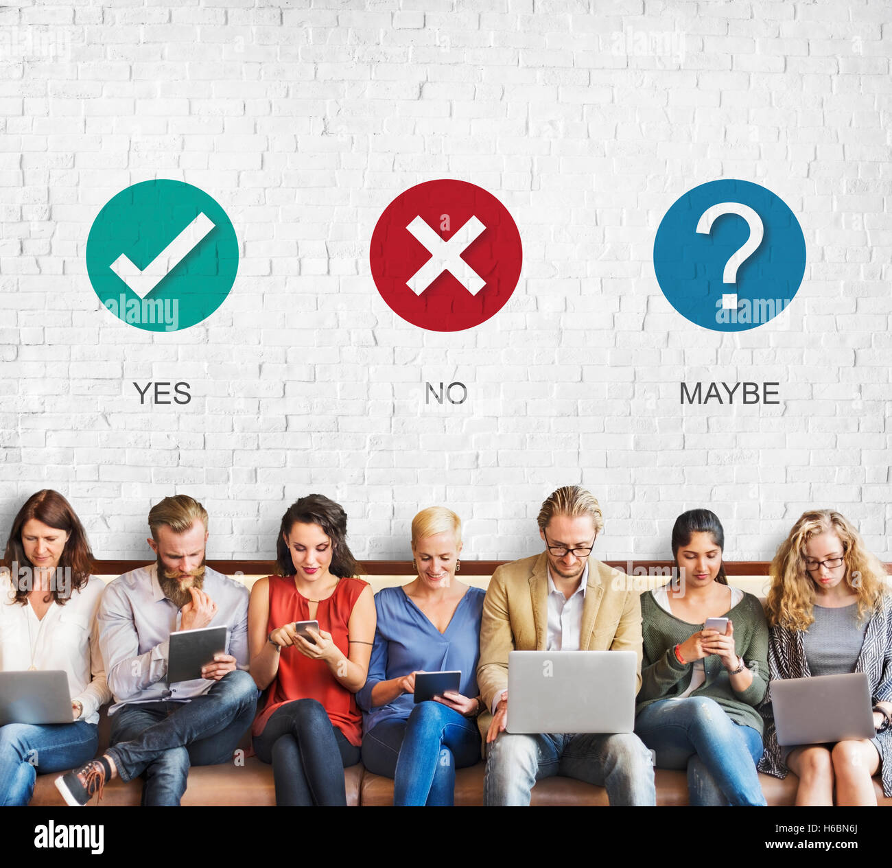 Yes No Answer Questionnaire Concept Stock Photo - Alamy
