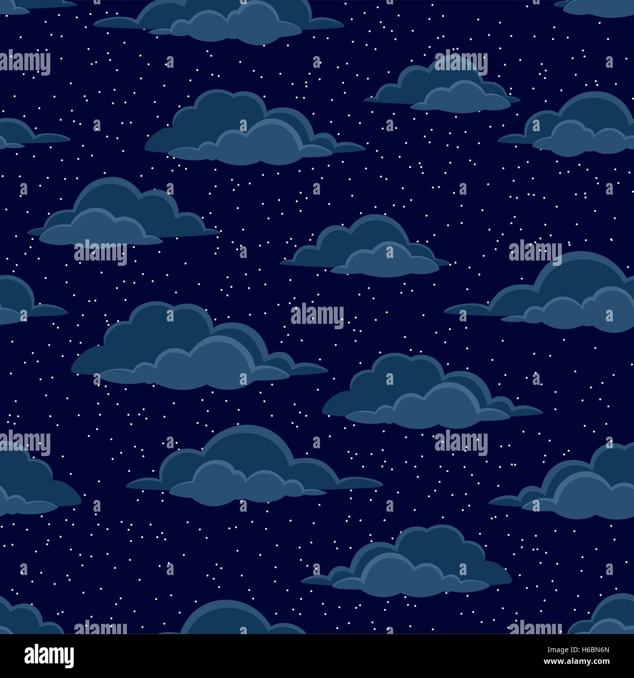 Night Sky with Clouds, Seamless Stock Vector Image & Art - Alamy