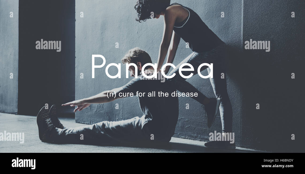 Panacea Cure Diseases Health People Graphic Concept Stock Photo - Alamy