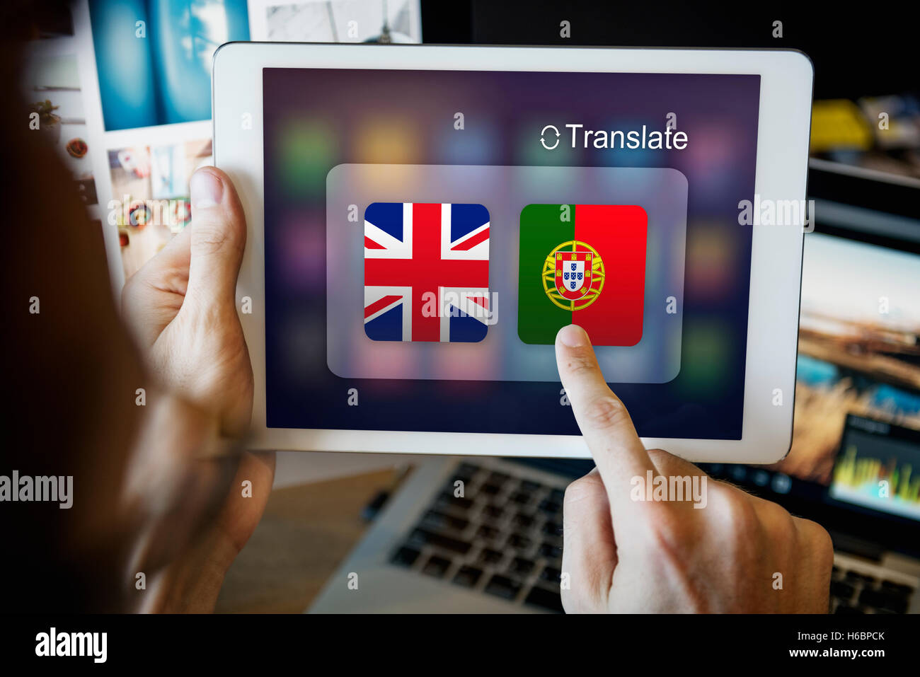 Flag Countries Foreign Word Translation Concept Stock Photo - Alamy