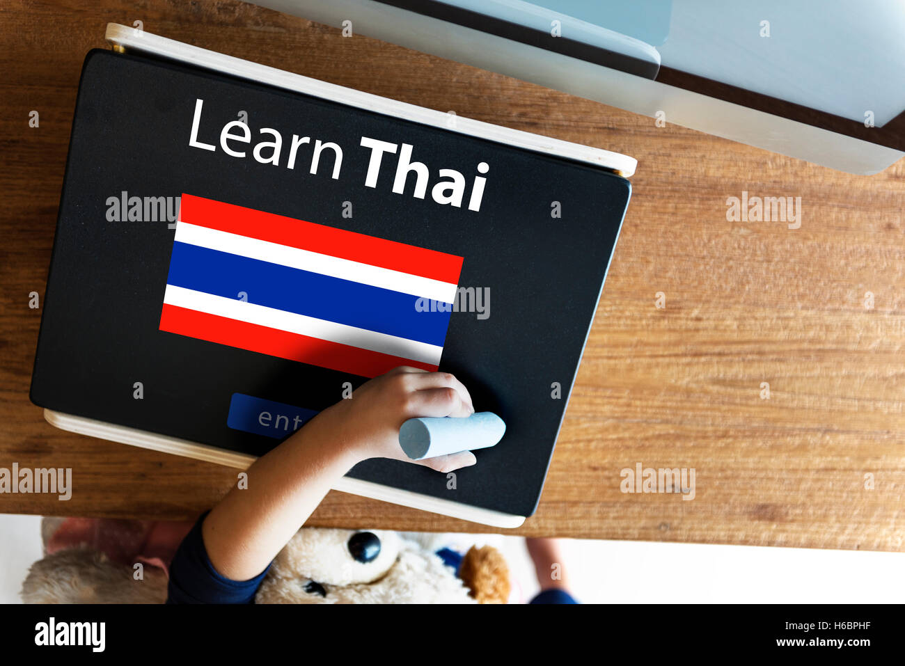 Learn Thai Language Online Education Concept Stock Photo - Alamy