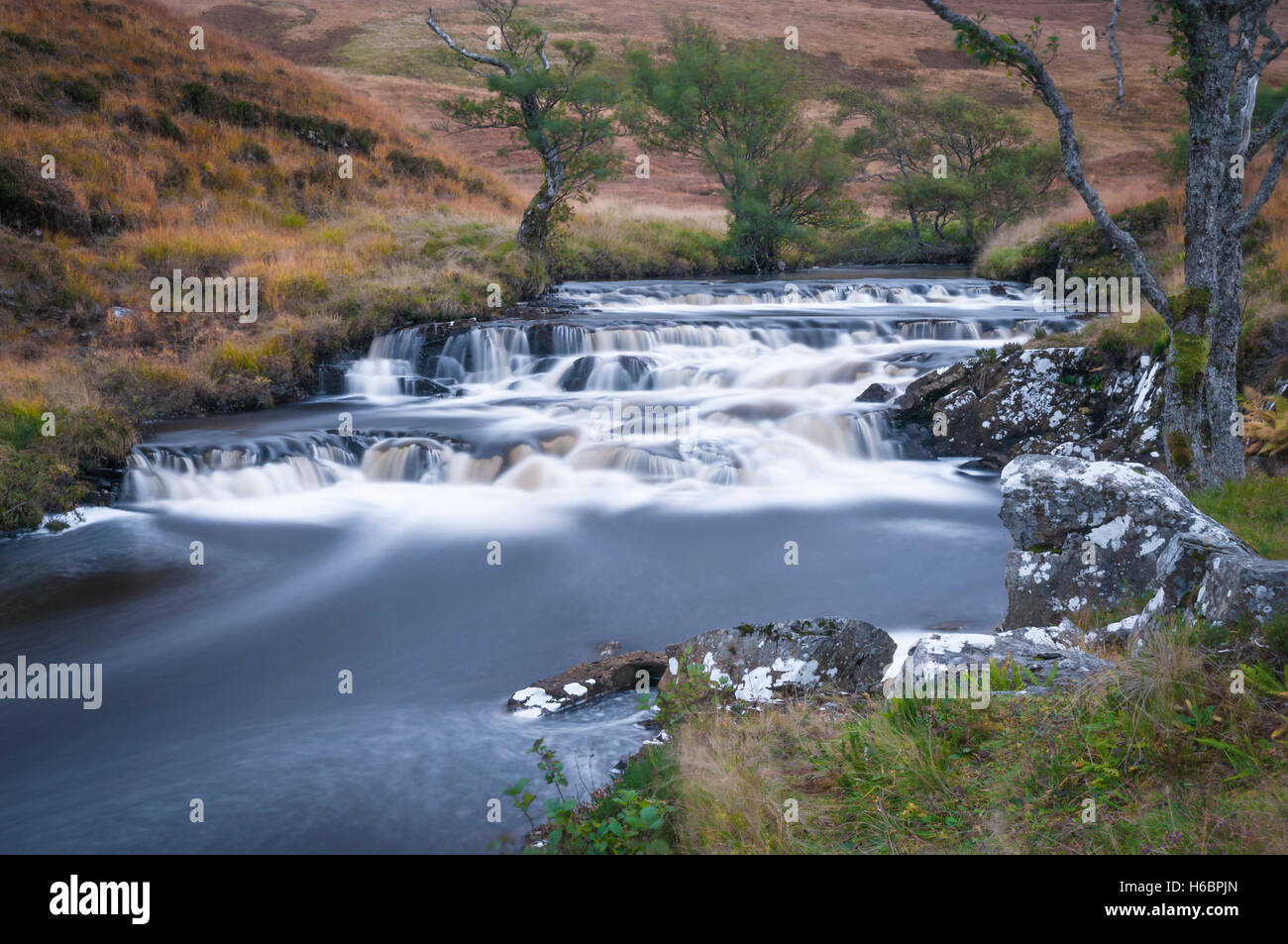 A landscape 10 stop image of waterfalls in Strath Vagastie, Sutherland ...