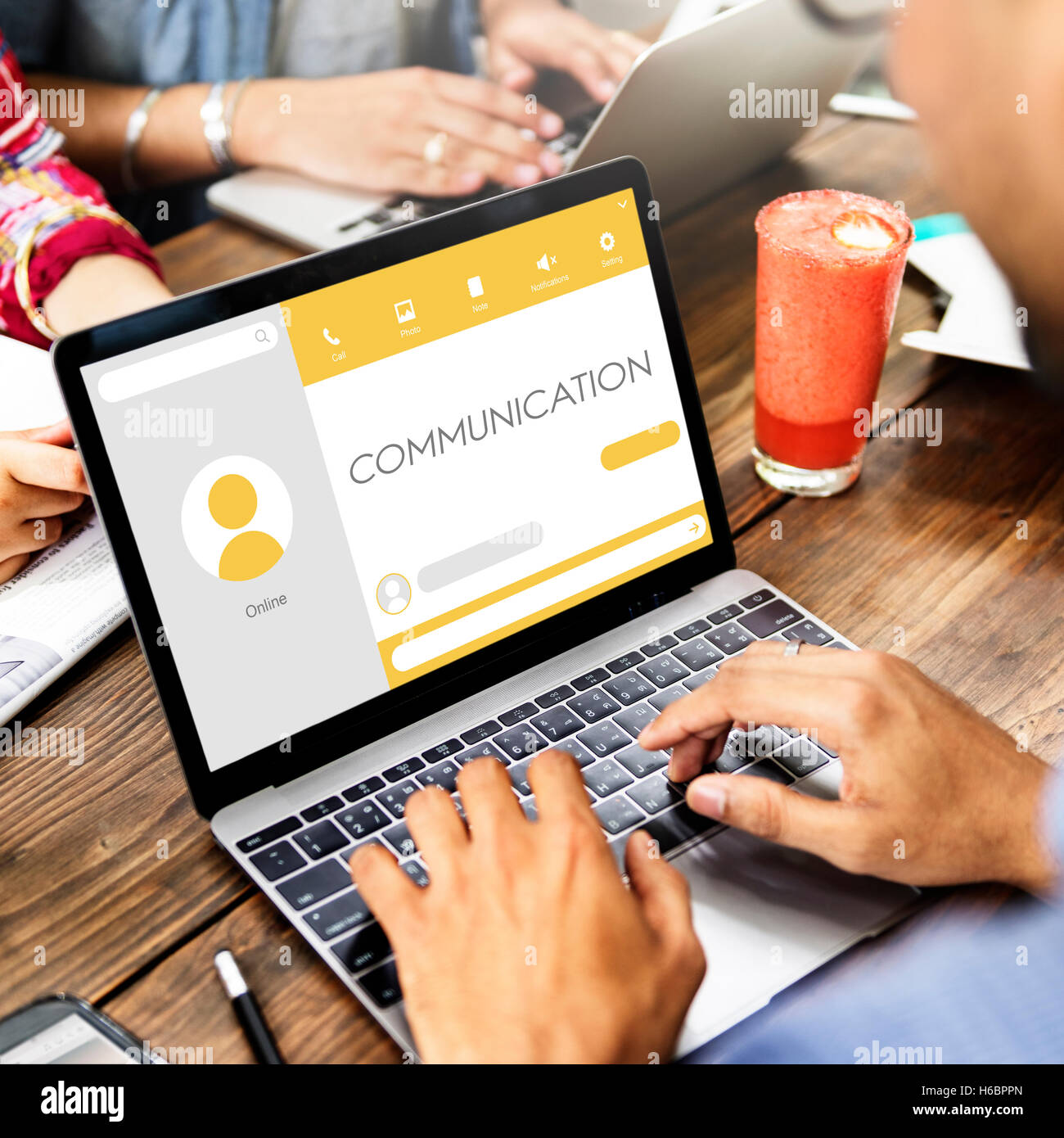 Message Live Chat Communication Concept Stock Photo - Alamy