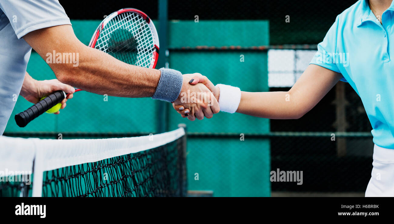 Handshake Athlete Coaching Trainer Exercise Concept Stock Photo - Alamy