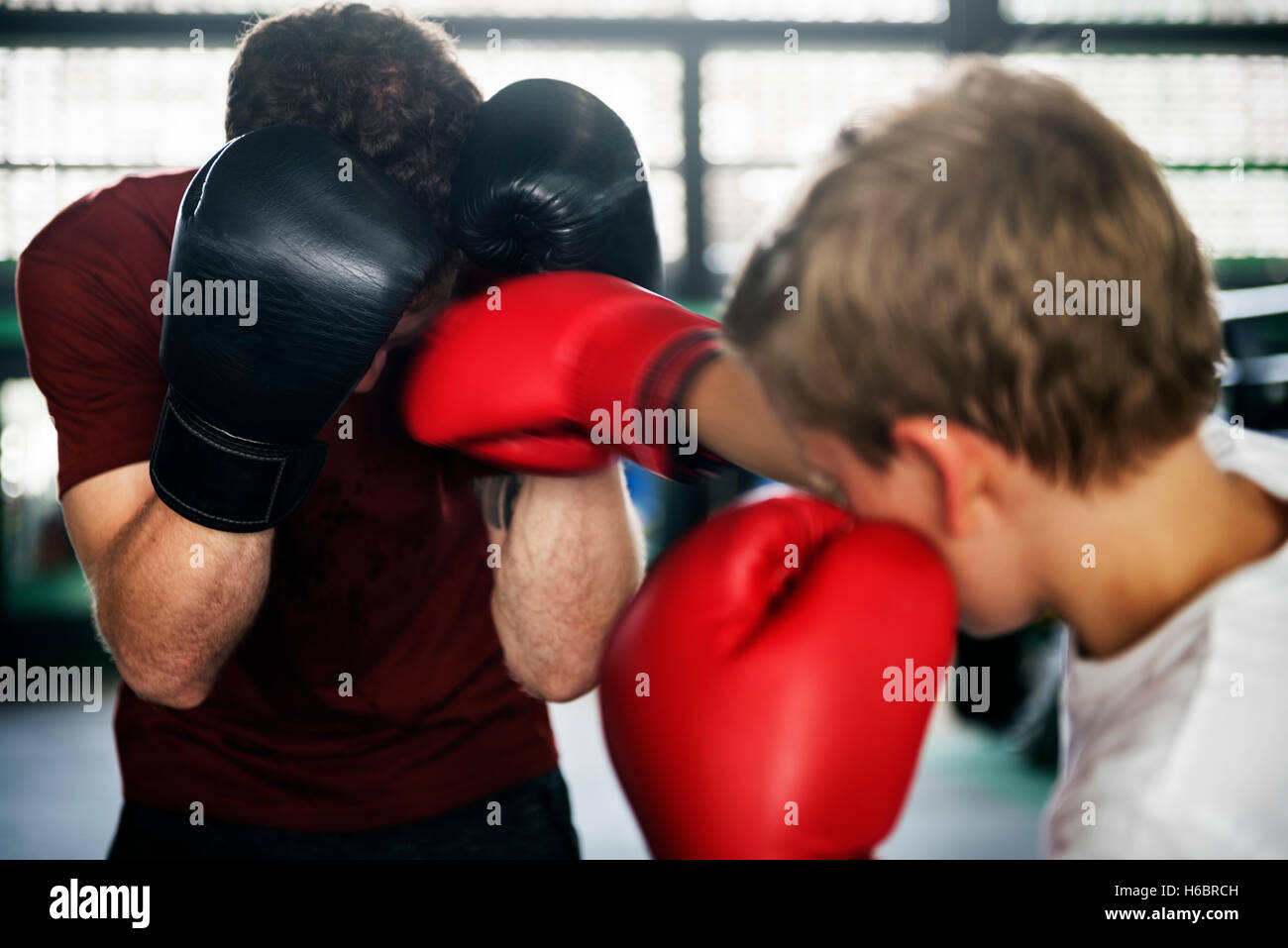 Boxing Boxer Strong Training Workout Exercise Concept Stock Photo - Alamy