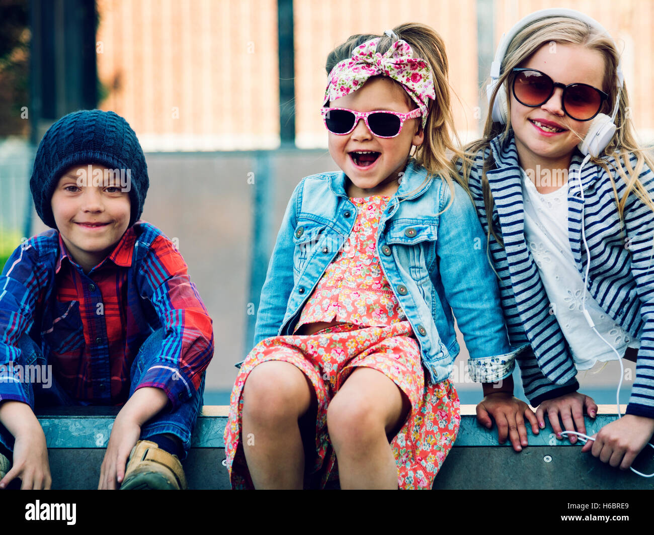 Group of Kids Fashionable Cute Adorable Concept Stock Photo - Alamy