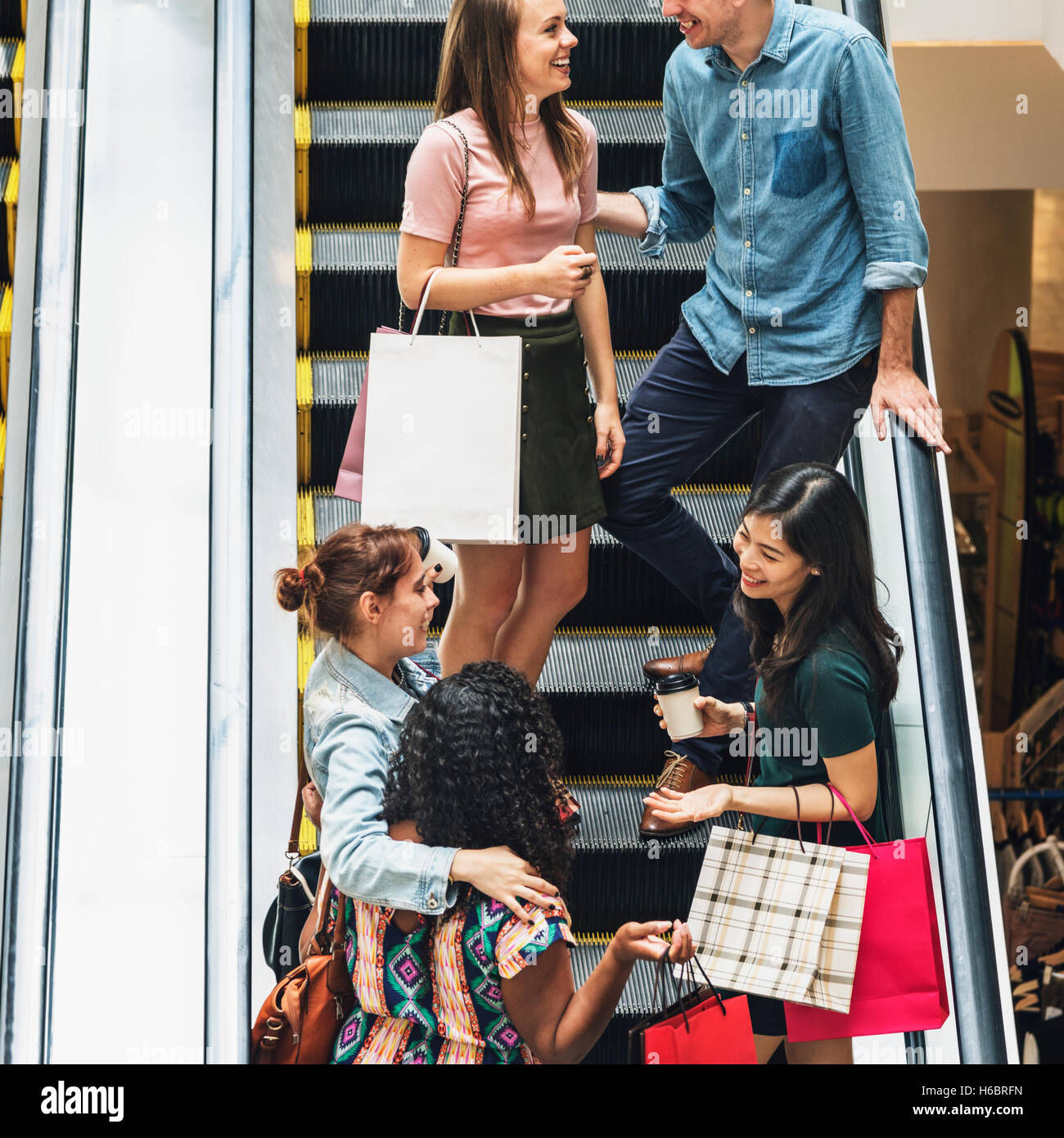 Group Of People Shopping Concept Stock Photo - Alamy