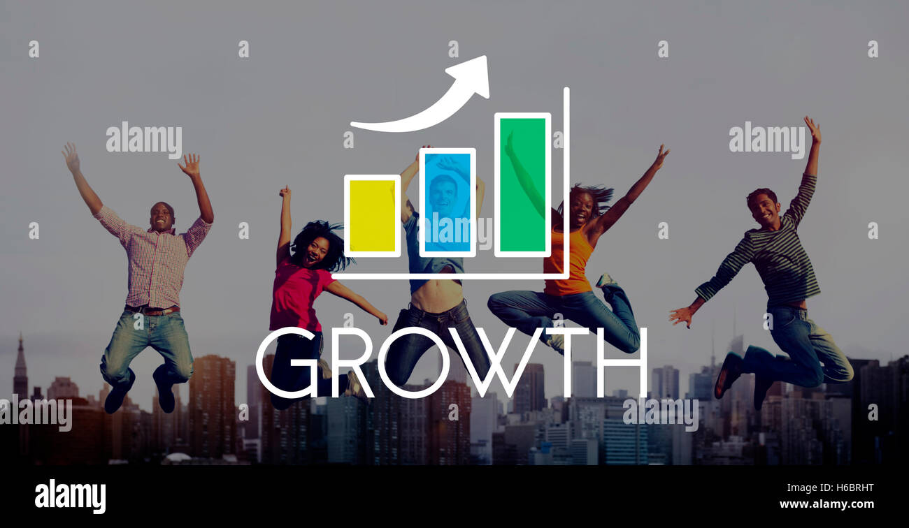 Business Development Growth Bar Chart Concept Stock Photo - Alamy