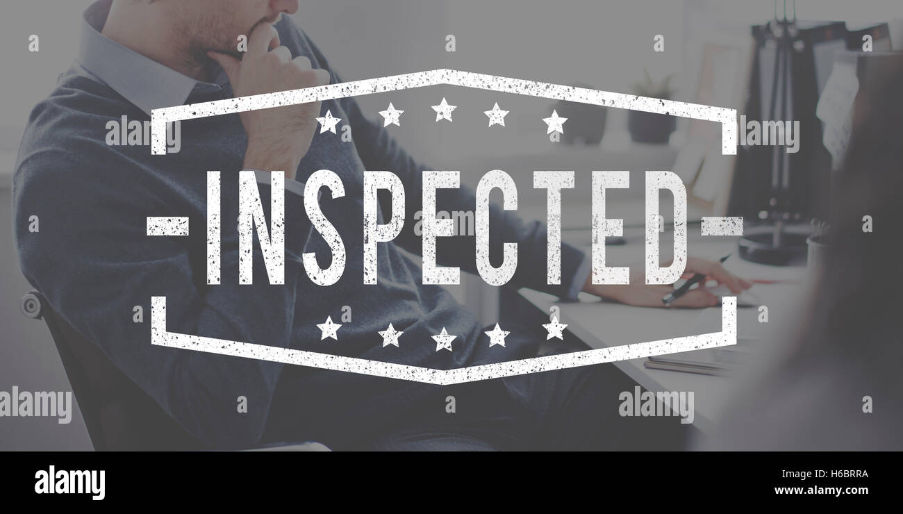Classified Inspected Inspection Pass Status Concept Stock Photo - Alamy