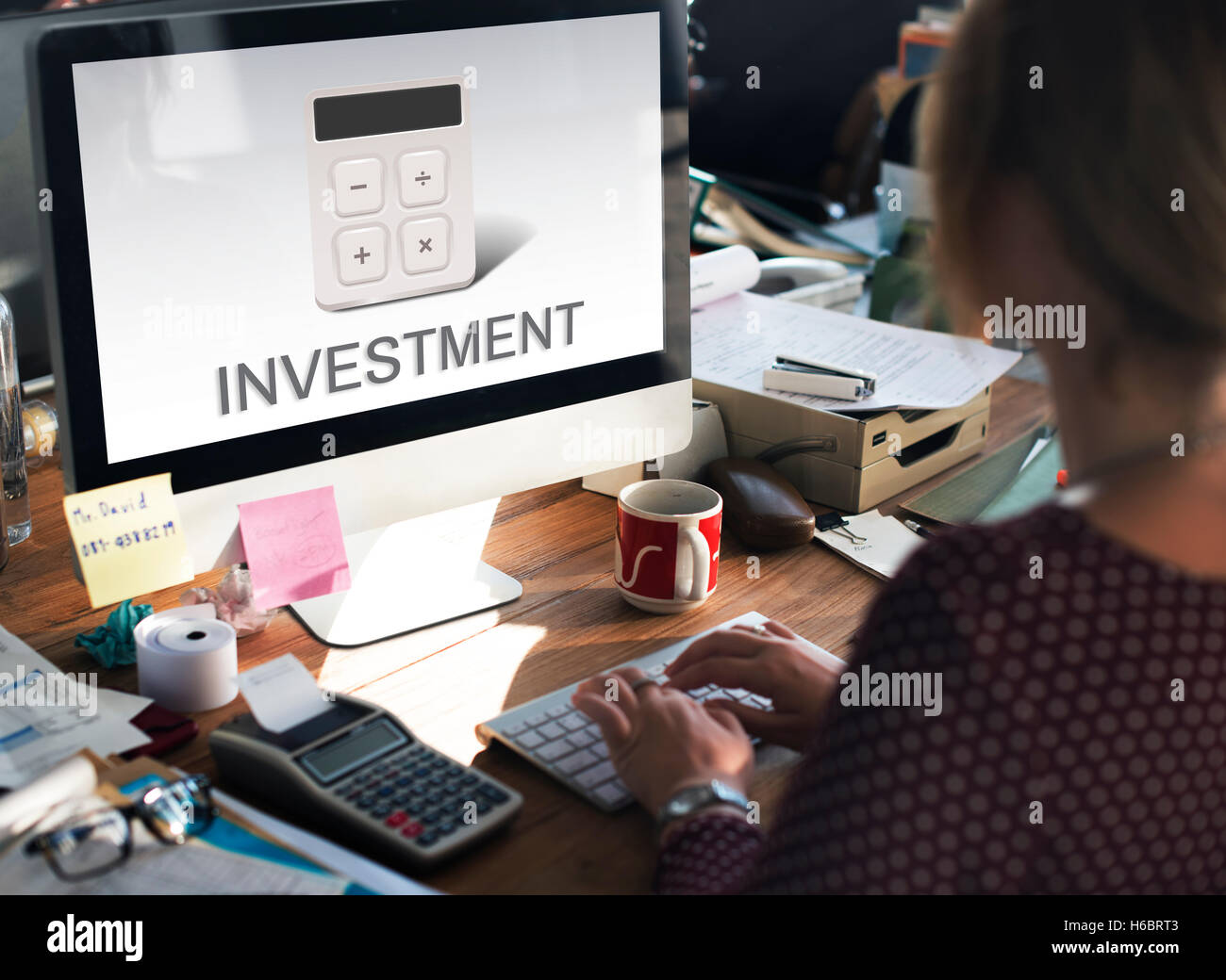 Calculator Financial Accounting Investment Graphic Concept Stock Photo ...