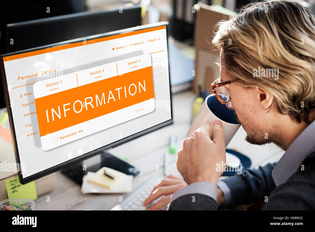 Online Application Registration Form Graphics Concept Stock Photo - Alamy