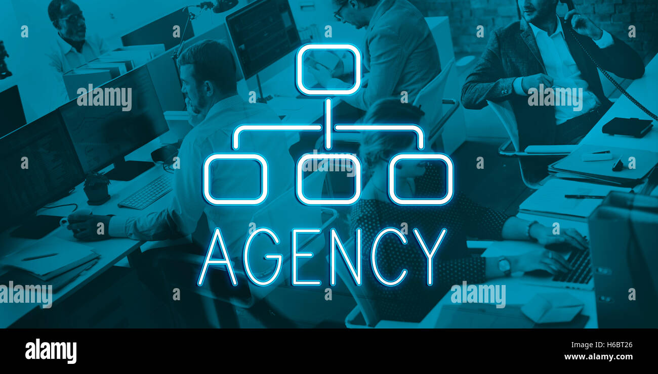 Agency Organization Chart Business Company Concept Stock Photo - Alamy