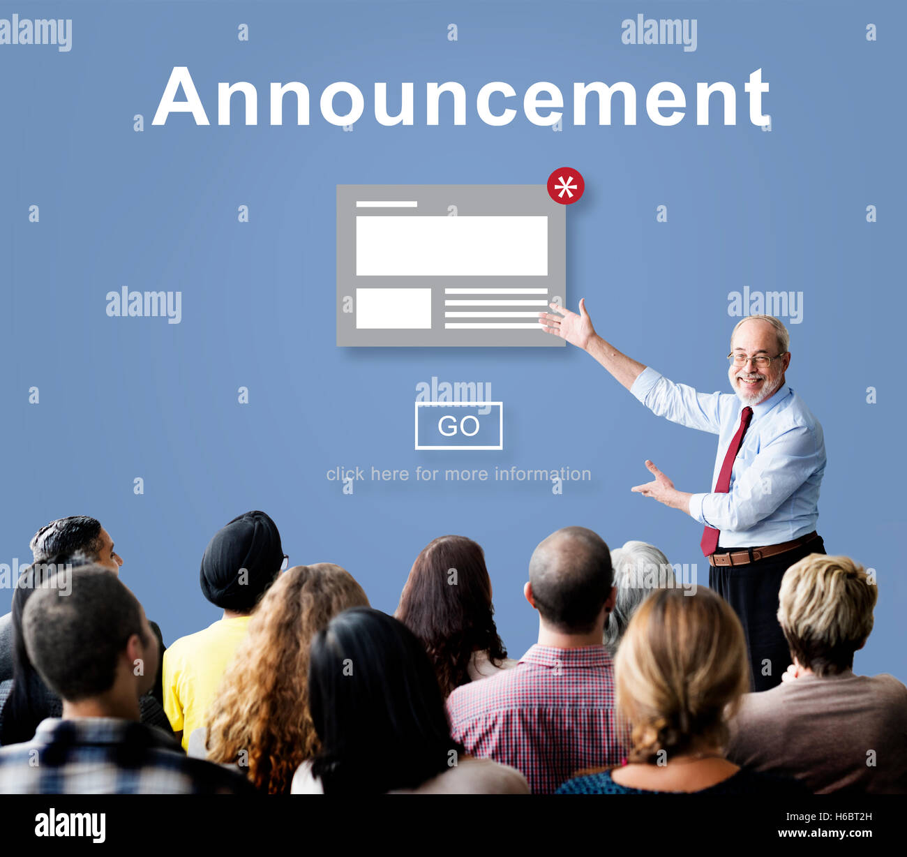 Announcement News Broadcast Article Concept Stock Photo - Alamy
