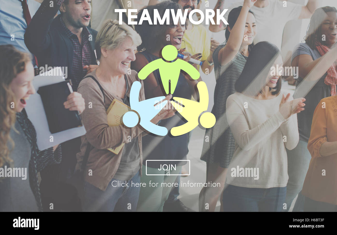Team Teamwork Connection Cooperation Partner Concept Stock Photo - Alamy