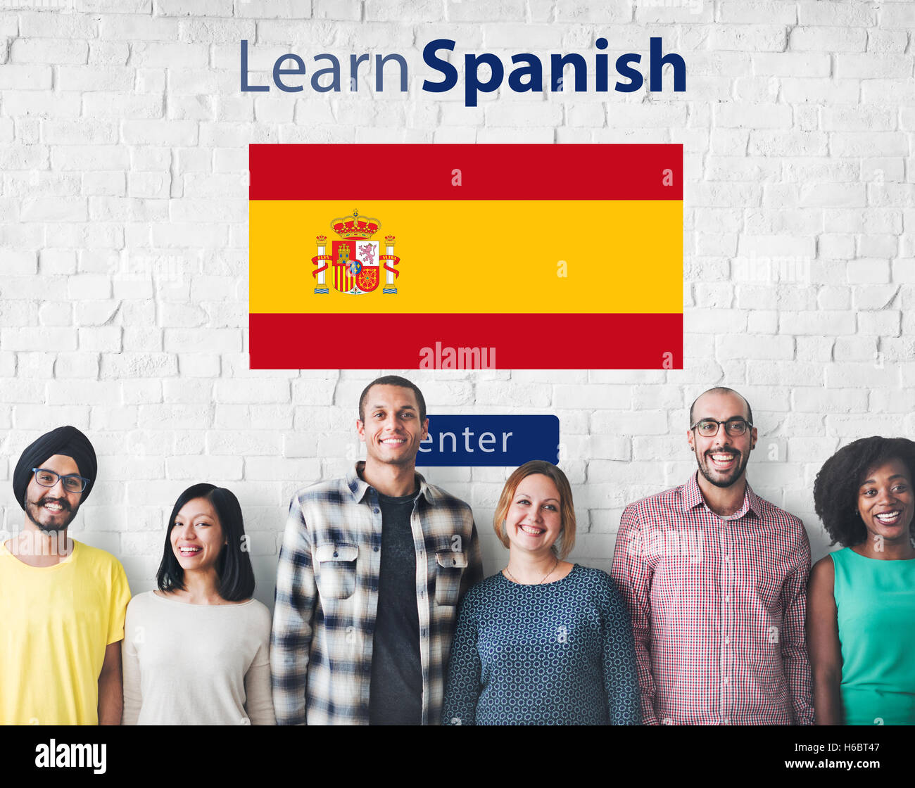 Learn Spanish Language Online Education Concept Stock Photo - Alamy