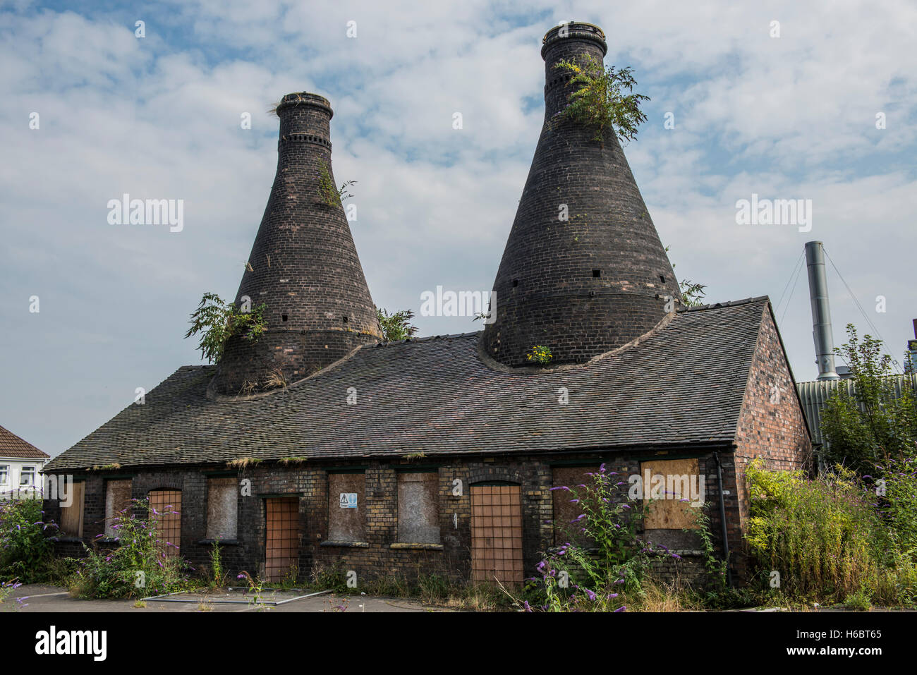 The two remaining Glost Kilns lie derelict at the long closed Falcon ...