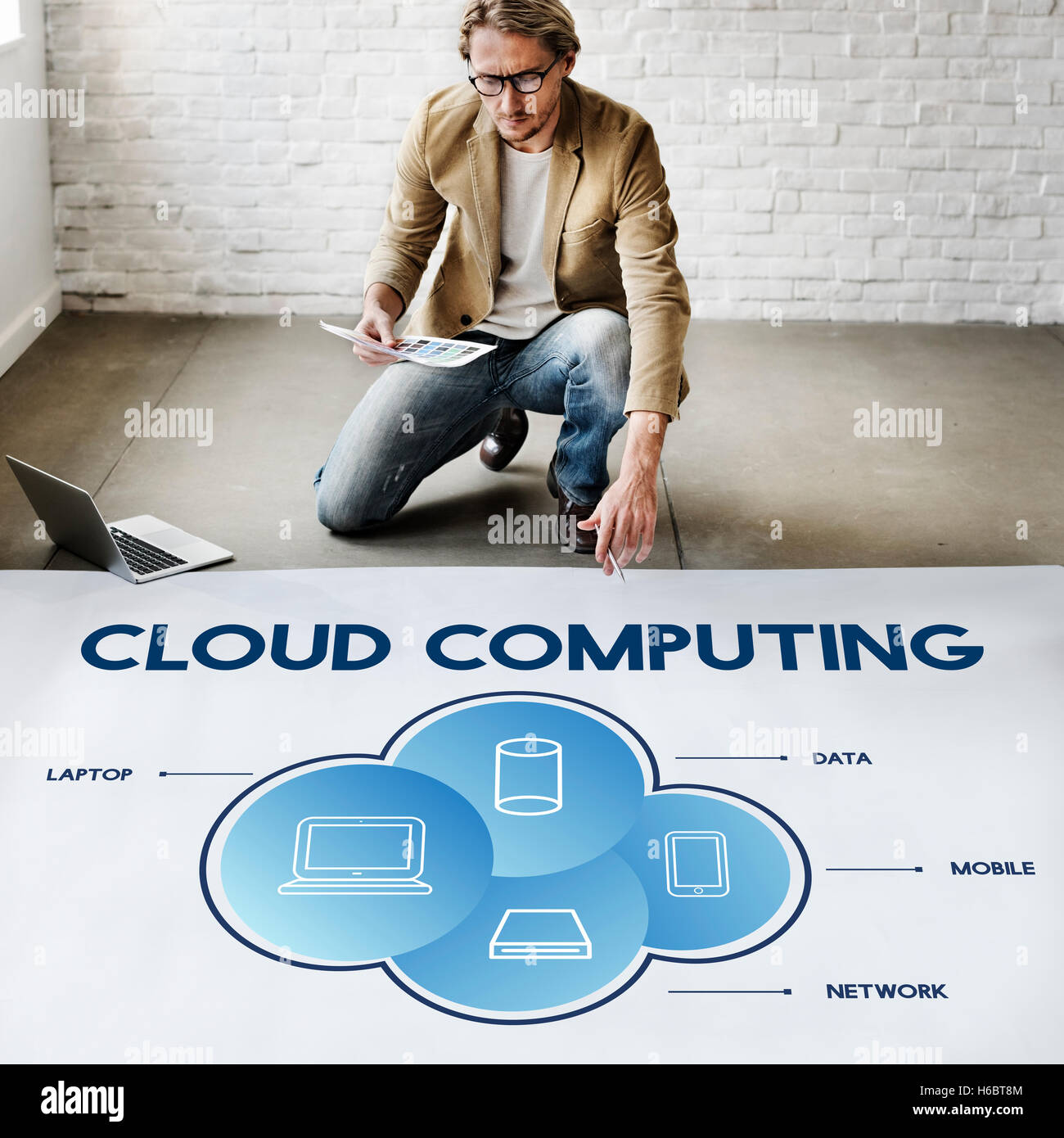 Cloud Computing Data Networking Connection Technology Concept Stock