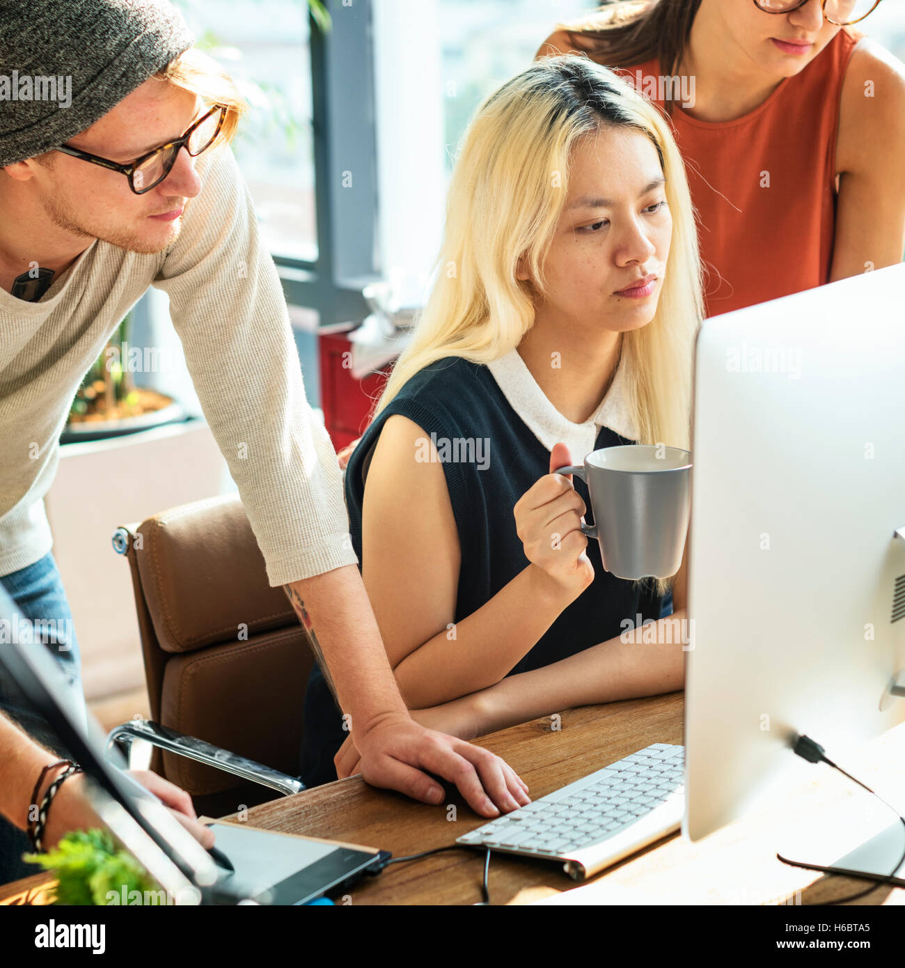 Teamwork Discussion Meeting Brainstorming Start up Concept Stock Photo ...
