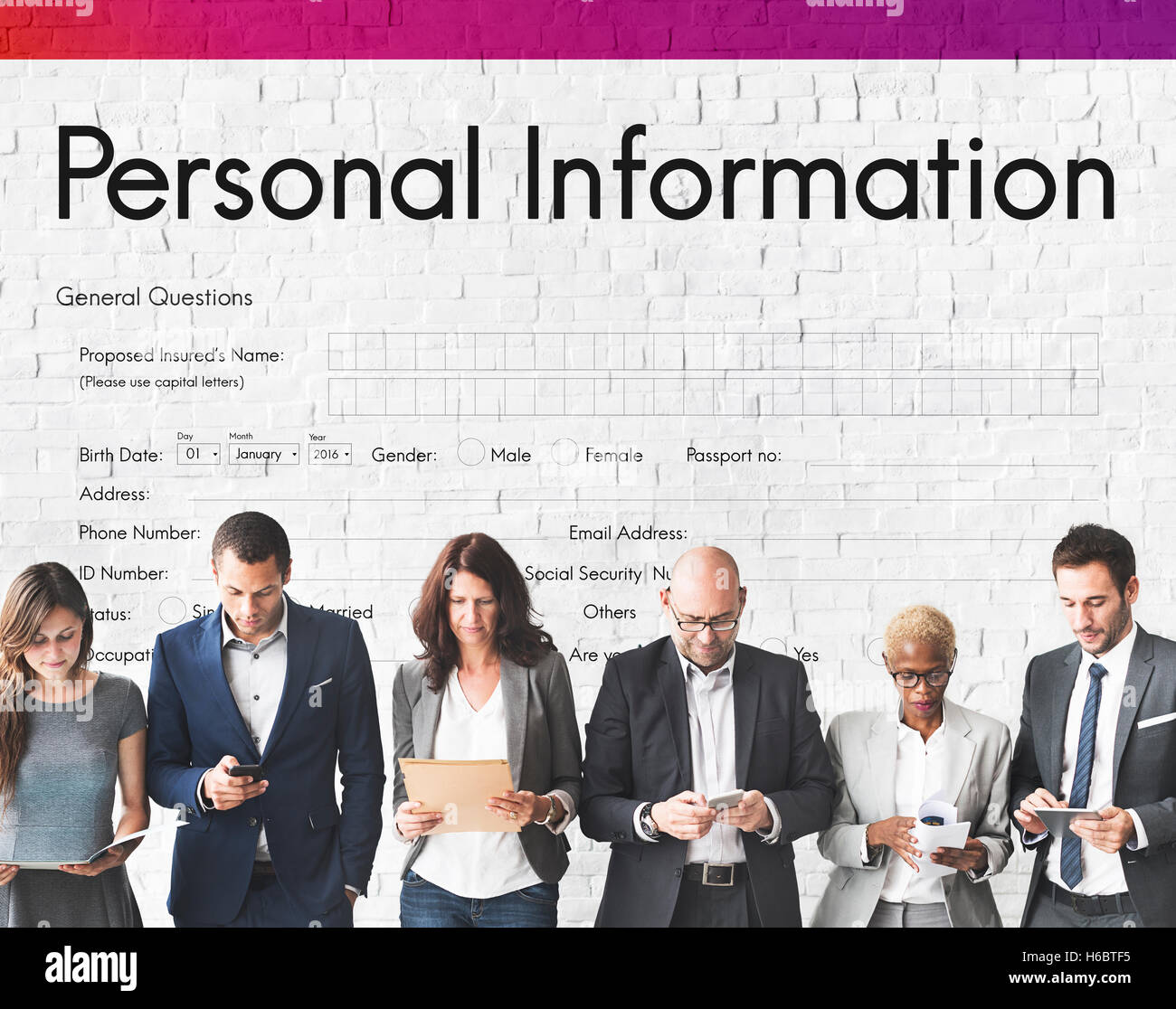 Personal Information Form Identity Concept Stock Photo - Alamy