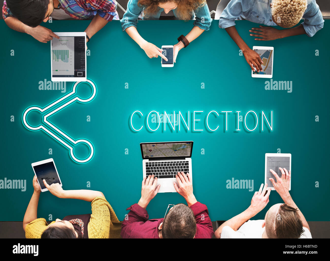 Communication Connection Digital Graphic Concept Stock Photo - Alamy