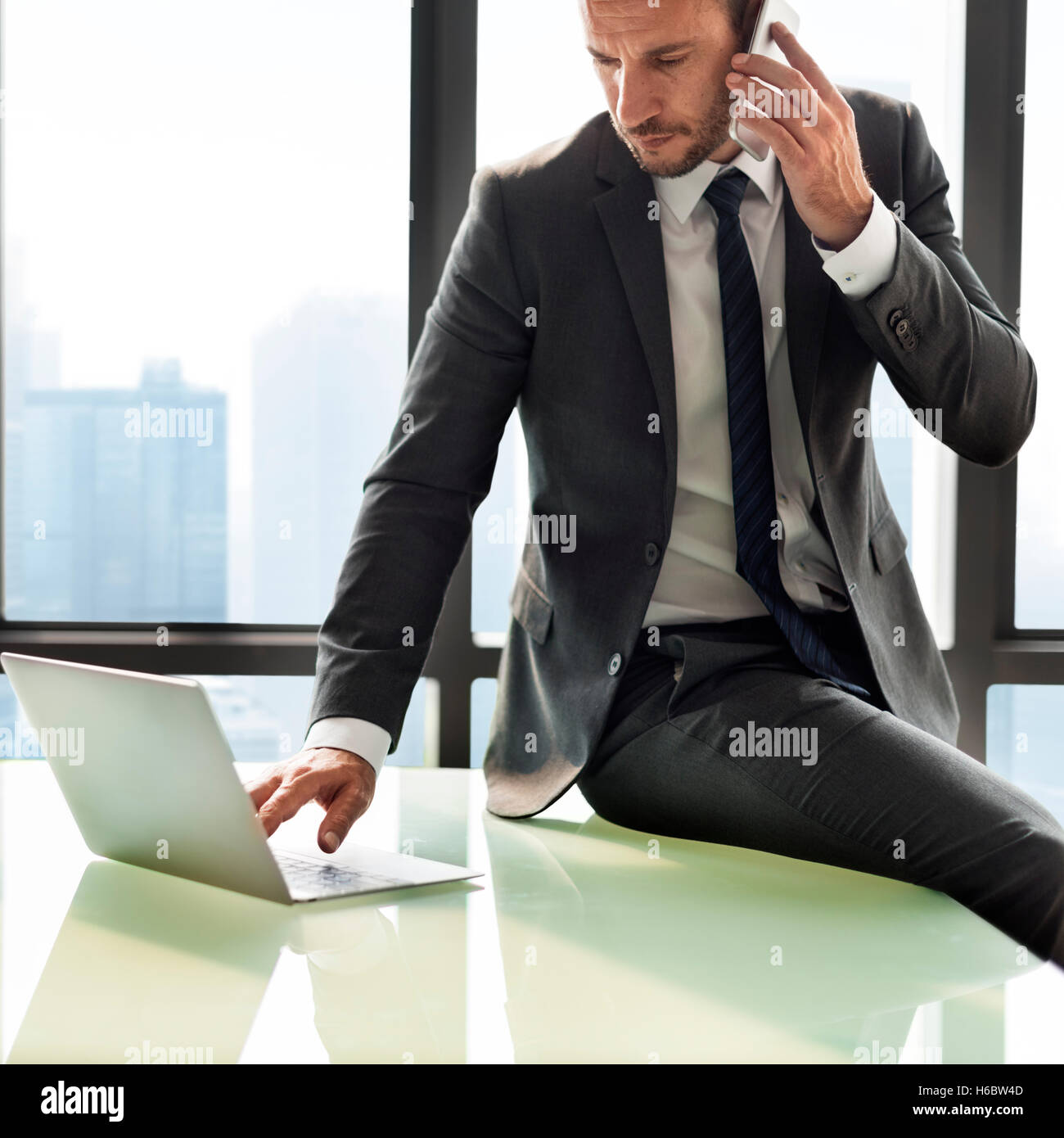 Businessman Enterpreneur Motivation Objective Concept Stock Photo - Alamy