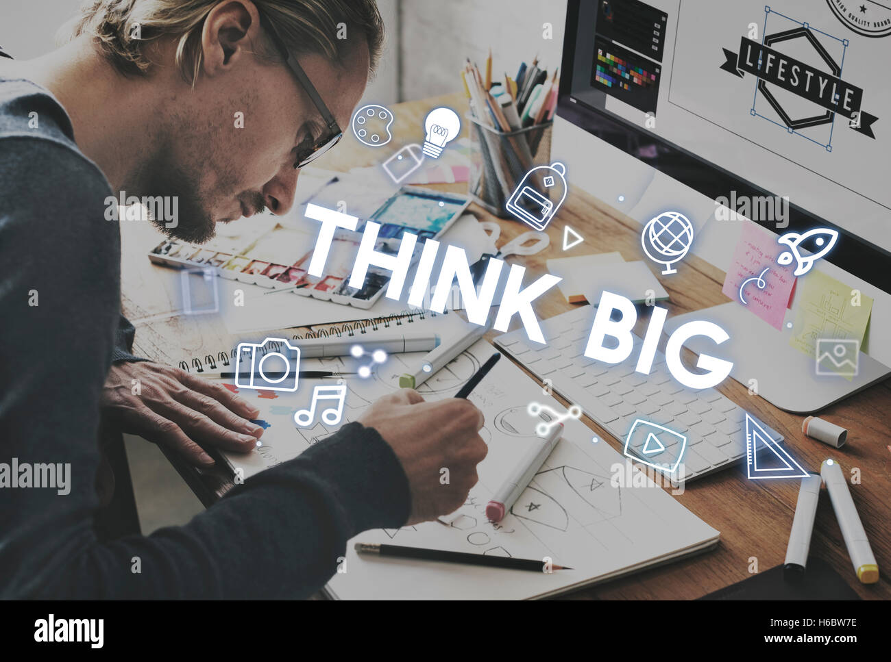 Creativity Design Process Graphics Concept Stock Photo - Alamy