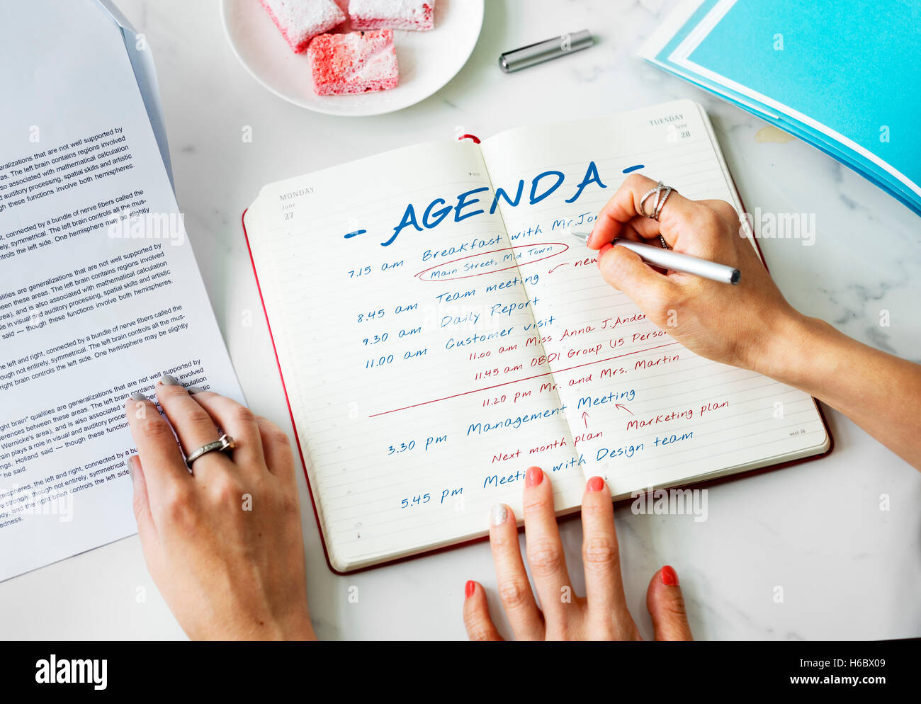 Calendar Agenda Event Meeting Reminder Schedule Graphic Concept Stock ...