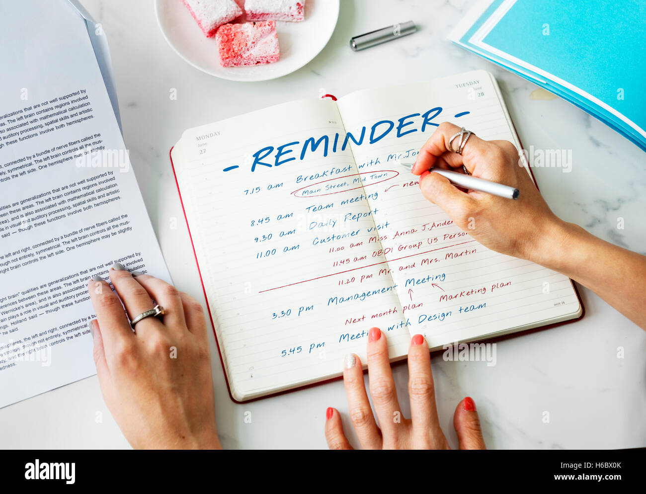 Calendar Agenda Event Meeting Reminder Schedule Graphic Concept Stock ...