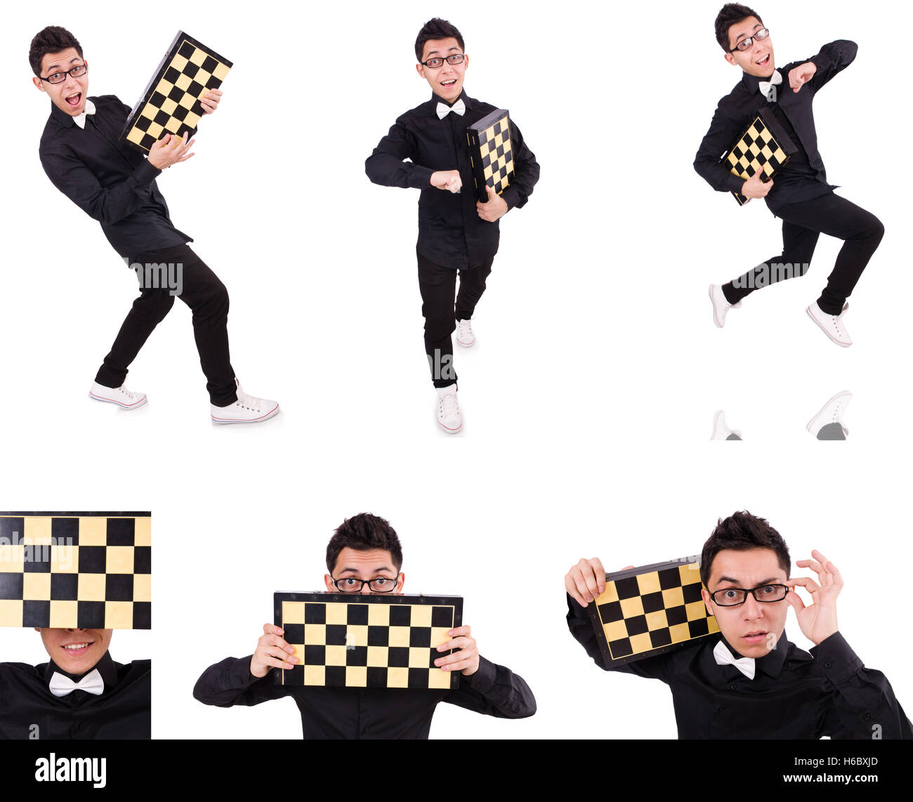 Funny chess player isolated on white Stock Photo - Alamy